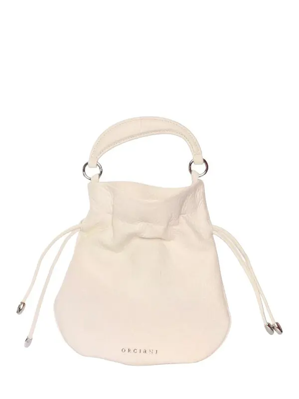 ORTIGNI Handle Drawstring Shoulder Bag - Neutrals