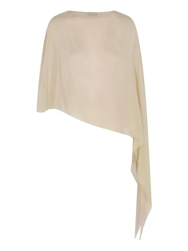 Antonelli Firenze Drape Blouse - Neutrals