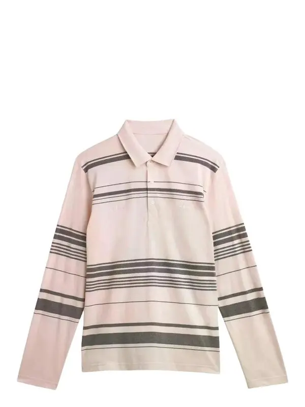 WALES BONNER Striped Polo Shirt - Pink