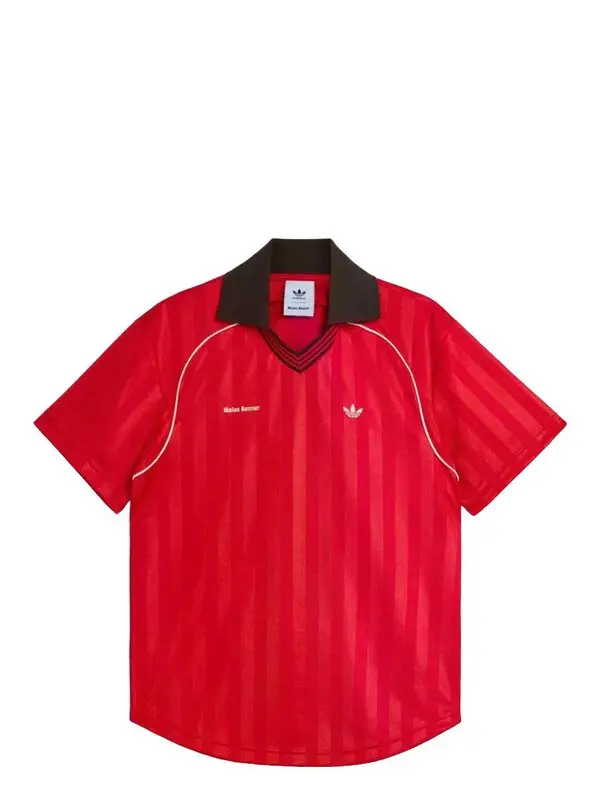 WALES BONNER X Adidas Striped V-neck T-shirt - Red