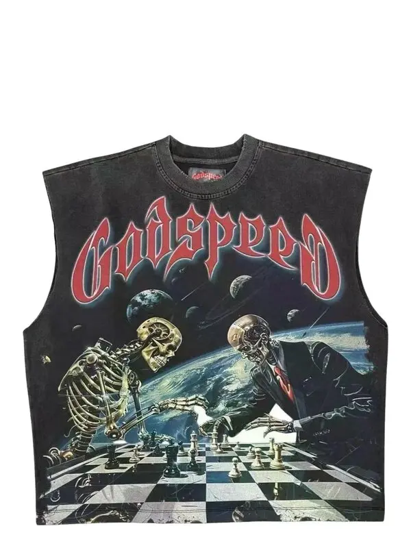 GODSPEED Checkmate Sleeveless T-shirt - Black