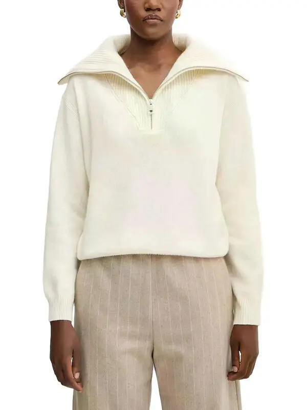 Liviana Conti Zip Cardigan - White