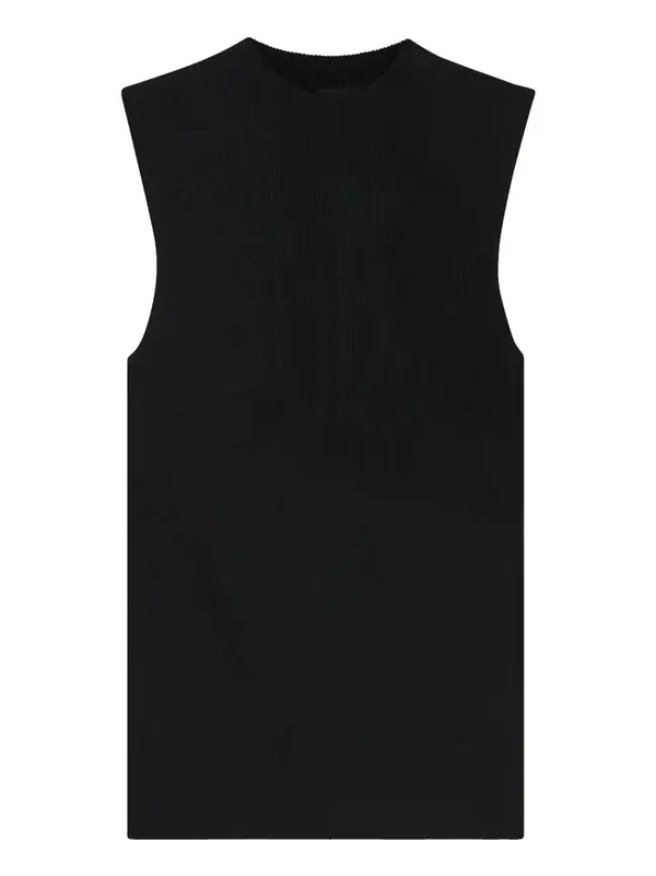 BOSS Ribbed Sleeveless Top - Black