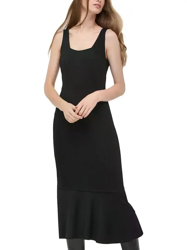 Liviana Conti Flounce Maxi Dress - Black