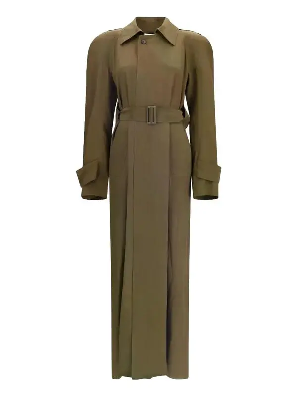 PETAR PETROV Belted Trench Coat - Green
