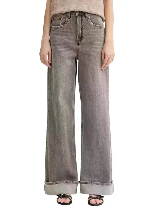 GESTUZ Wide-leg Jeans - Grey