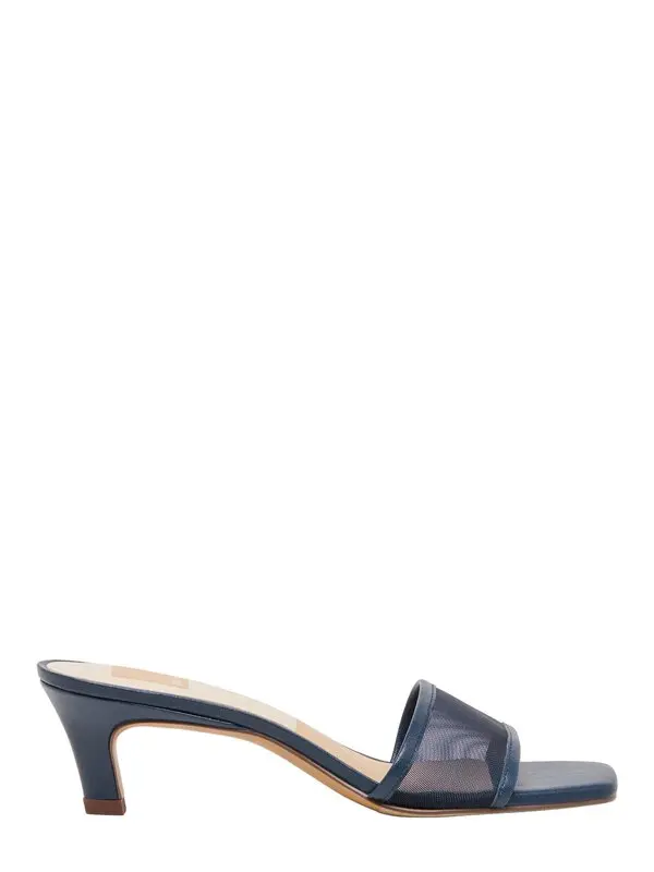 DOLCEVITA Rexa Mesh Kitten Heel Mules - Navy Mesh