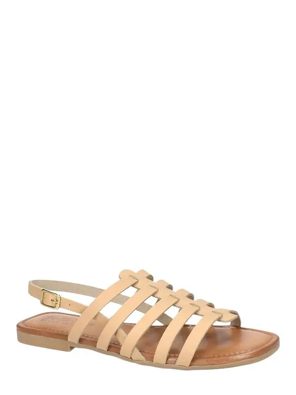BELLA VITA Cage Sandal - Beige Leather