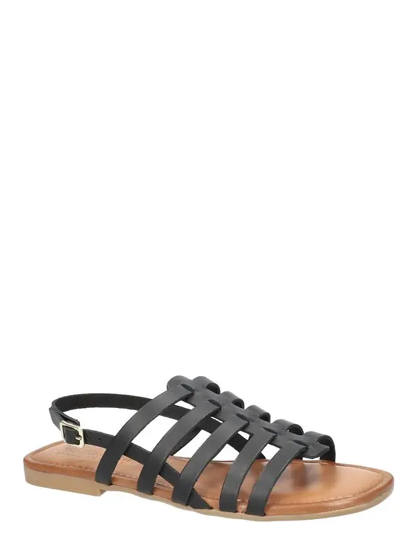BELLA VITA Cage Sandal - Black Leather