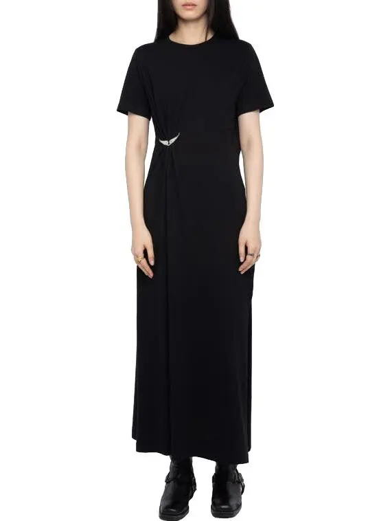 Zadig&Voltaire Raja Wings Midi Dress - Black