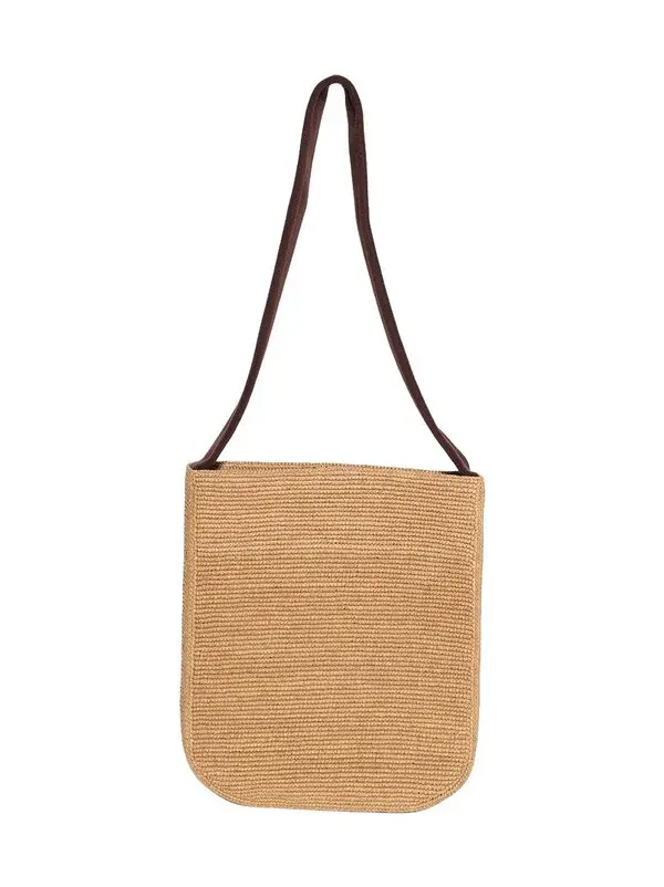 THE ROW Lori Raffia Shoulder Bag - Tan