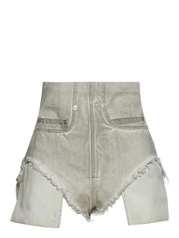 Rick Owens Dirt Cutoffs Denim Shorts - Off White