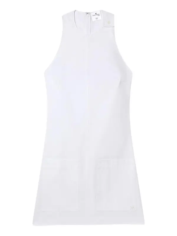 COURRÃ¨GES Heritage Poplin Mini Dress - White
