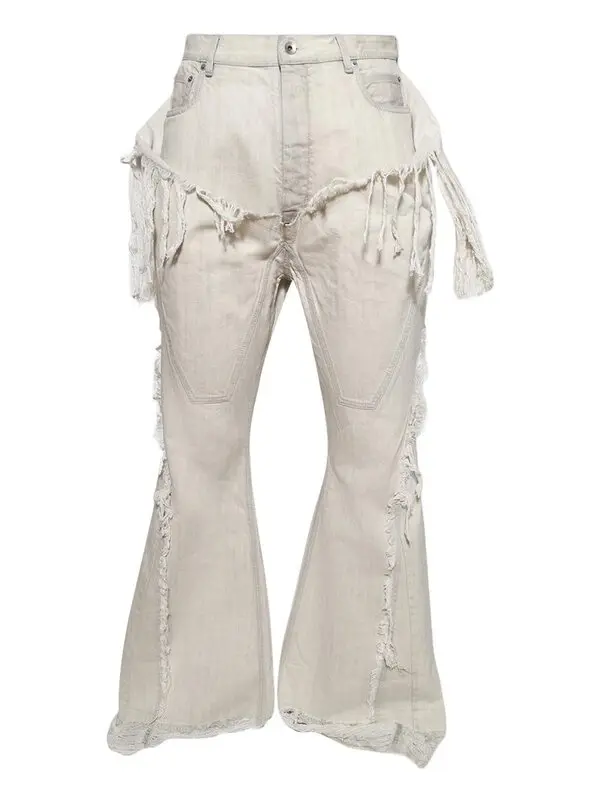 Rick Owens Slivered Bootcut Jeans - Ivory