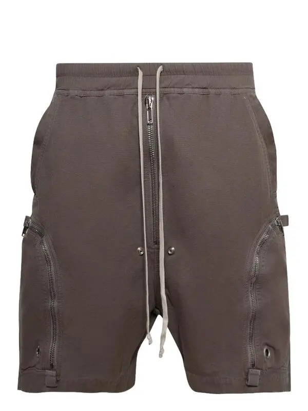 Rick Owens Bauhaus Pods Relaxed Fit Shorts - Khaki