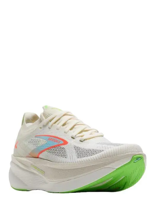 Brooks Hyperion Max 3 Running Shoe - Coconut/green Gecko/pink Clay