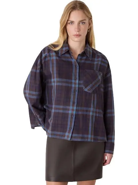 Whistles Checked Brushed Cotton Shirt - Blue/multi