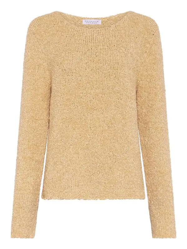 Gabriela Hearst Crescenta Knit Crewneck Sweater - Hay