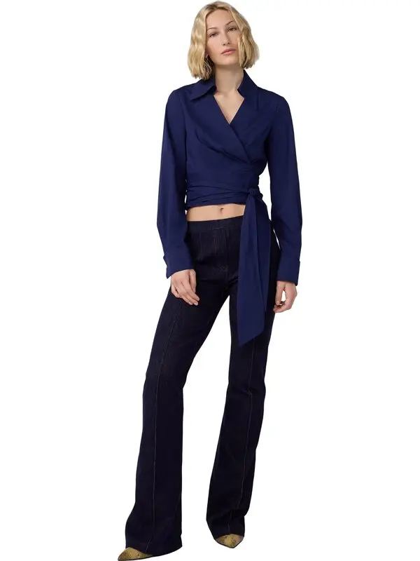 Diane Von Furstenberg Perfect Wrap Top - Classic Navy