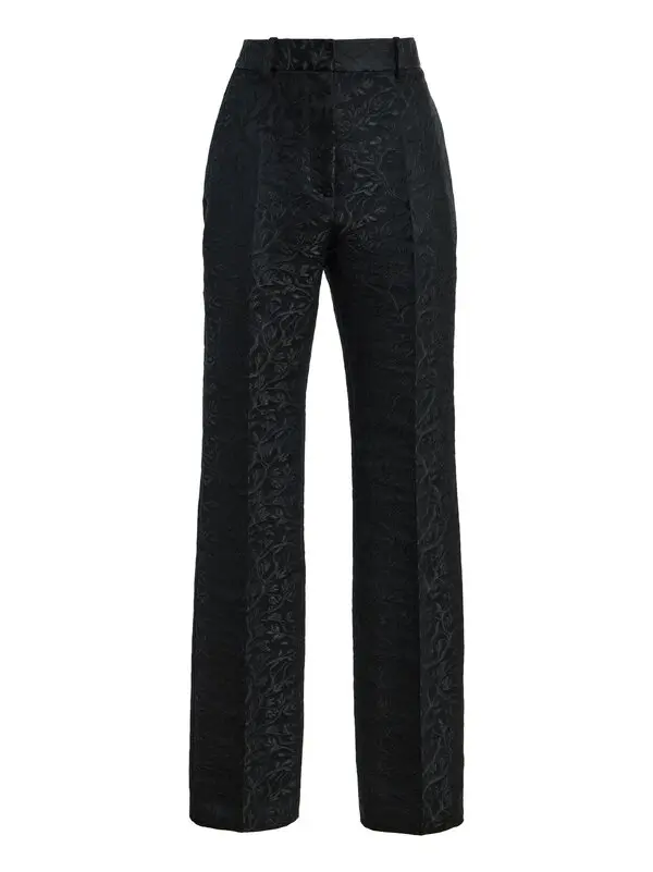 MEL USINE Amandine Jacquard Pants - Black