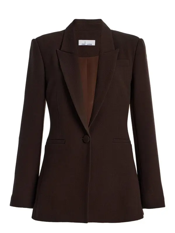 MEL USINE Ysabel Wool Blend Jacket - Brown