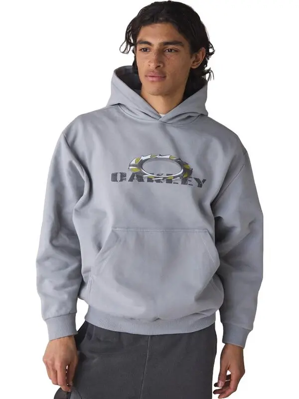 Oakley Heritage Logo Brushed Hoodie Sweatshirt - Dark Grey