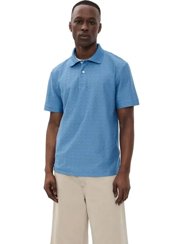 Missoni Short Sleeve Polo - Light Blue Tones