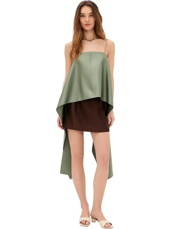BY MALENE BIRGER Trinola Asymmetric Top - Deep Lichen Green