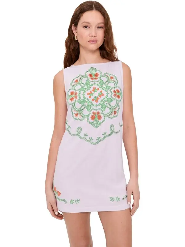 Free People Electric Garden Mini Dress - Pale Orchid Combo