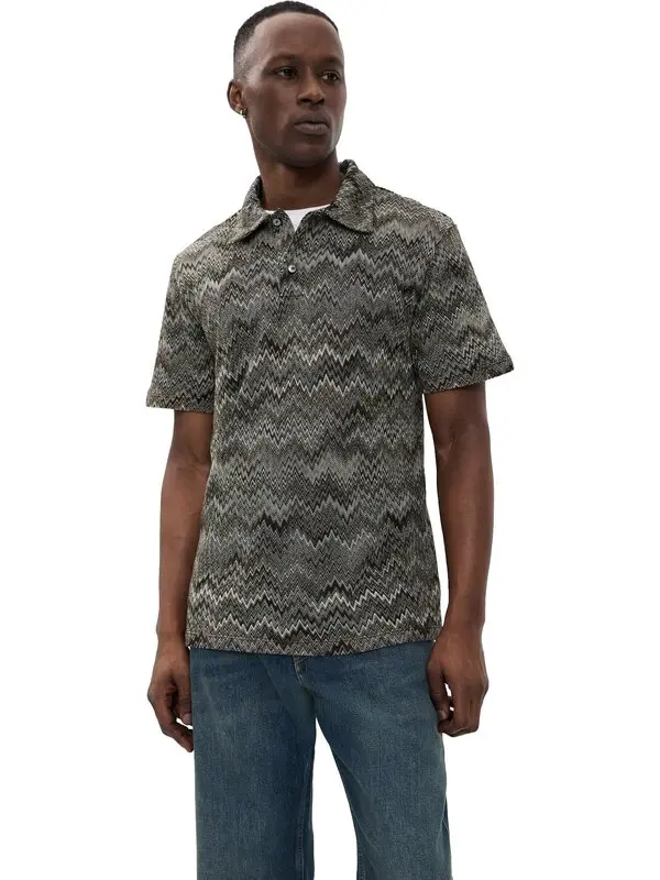 Missoni Short Sleeve Polo - Brown Tones