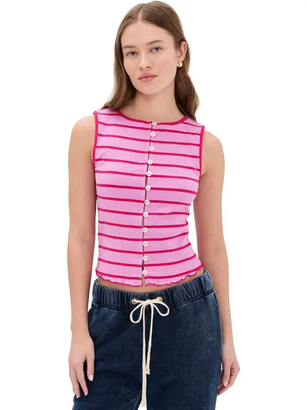 Free People Tilly Striped Tank - Orchid Combo