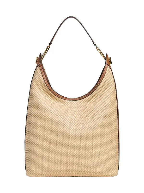 Veronica Beard Raffia Jour Bag - Hazelwood Natural