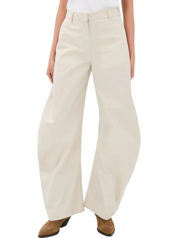 Acne Studios Barrel Leg Trousers - Light Beige