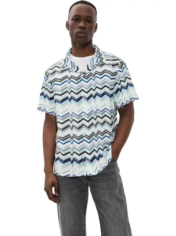 Missoni Short Sleeve Shirt - Light Blue Tones