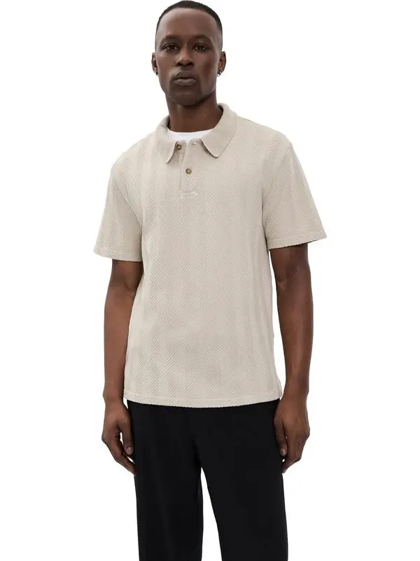 Missoni Short Sleeve Chevron Polo - Tidal Foam