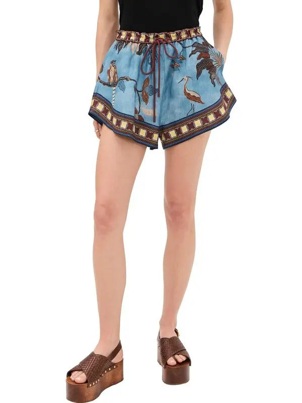ALEMAIS Georgie Linen Shorts - Multi