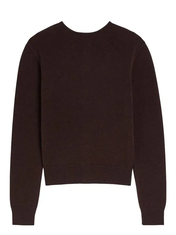 LEMAIRE Reversible Wool And Cashmere-blend Jumper - Dark Brown