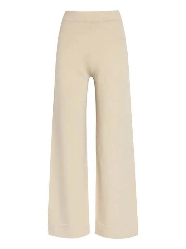 Max Mara Straight-leg Fine-knit Trousers - Ivory