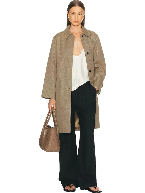 NILI LOTAN Watson Duster Coat - Beige Check