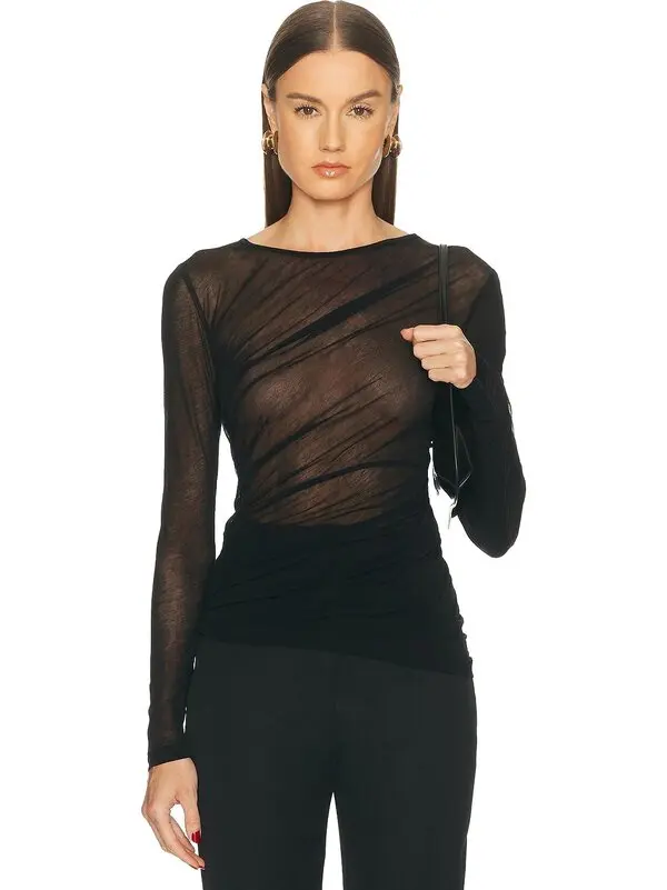 Helmut Lang Seamed Wind Top - Black