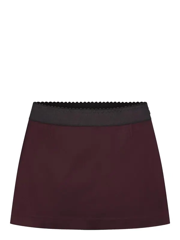 SKIMS Mini Satin Skirt - Currant