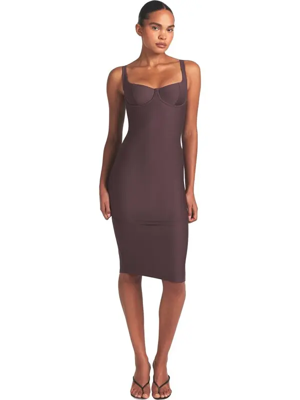 SKIMS Body Midi Dress - Raisin