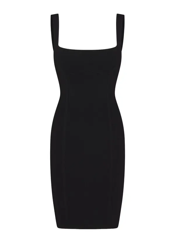 SKIMS Refined Knit Midi Dress - Obsidian