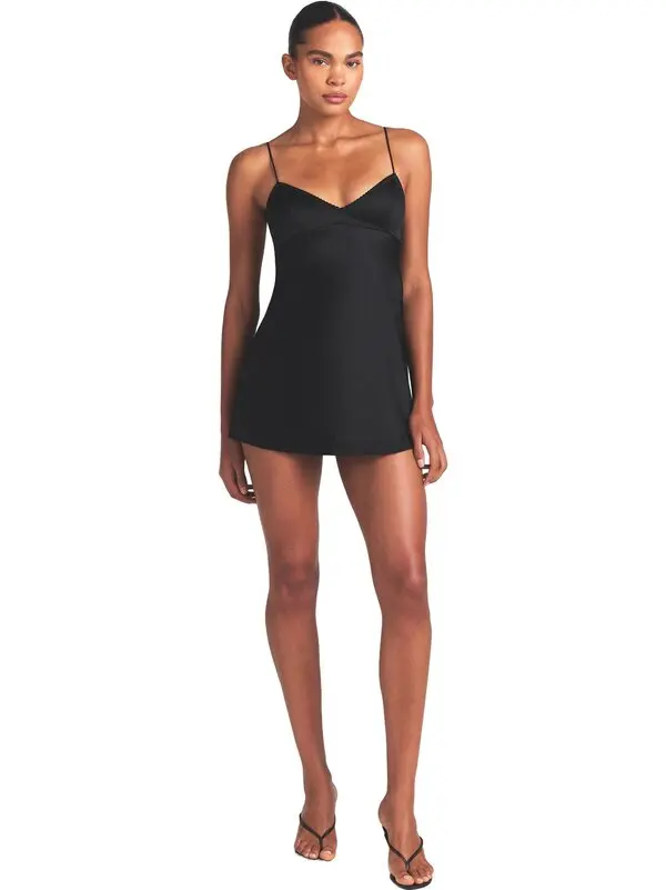 SKIMS Satin Mini Dress - Obsidian