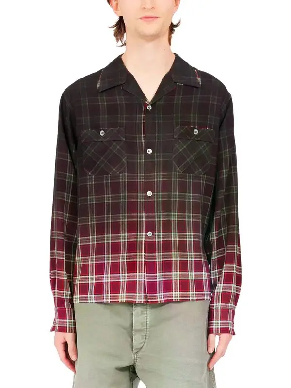MAISON MARGIELA Ombre Plaid Shirt - Red