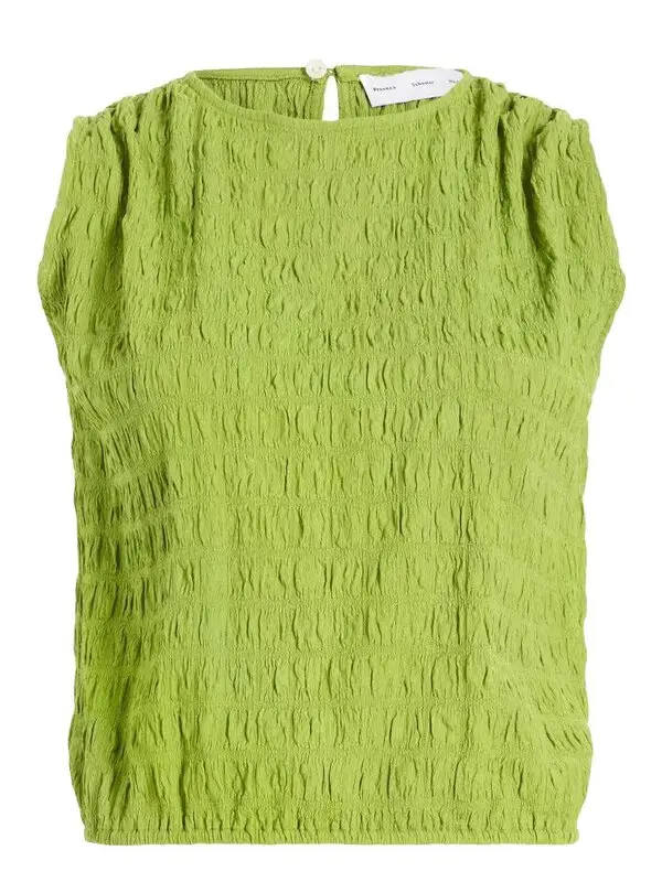 Proenza Schouler White Label Bradley Textured Blouse - Green