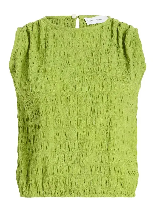 Proenza Schouler White Label Bradley Textured Blouse - Green