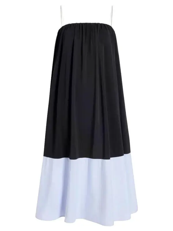 Proenza Schouler White Label Saria Contrast Crepe Dress - Black