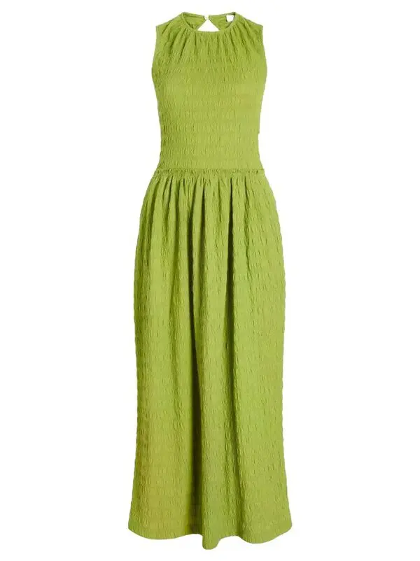 Proenza Schouler White Label Zoira Textured Maxi Dress - Green