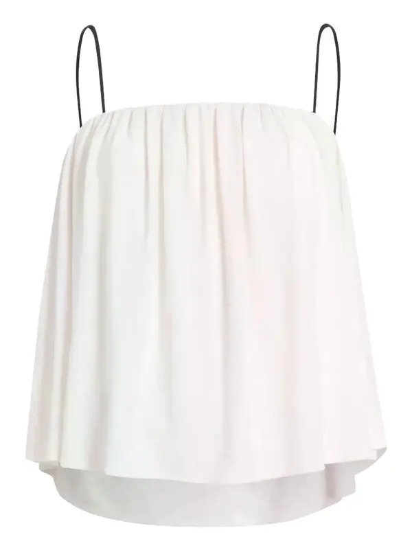 Proenza Schouler White Label Vanna Gathered Strap Blouse - White